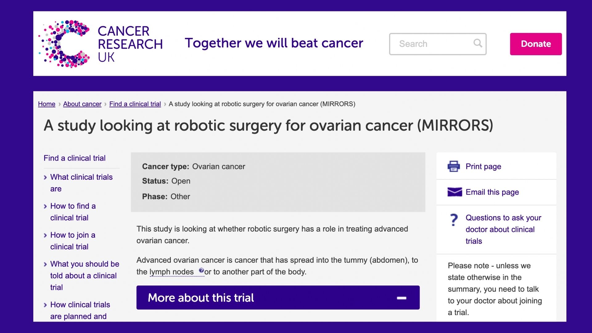 Good News for the MIRRORS study - GRACE Charity